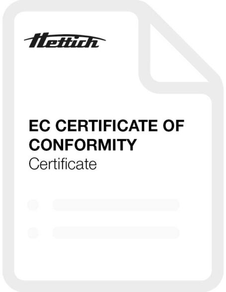 EC Certificate Conformity | Hettich North America