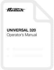 UNIVERSAL 320 | R Operator’s Manual | Hettich