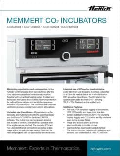 Memmert CO2 Incubators Product Sheet | Hettich North America