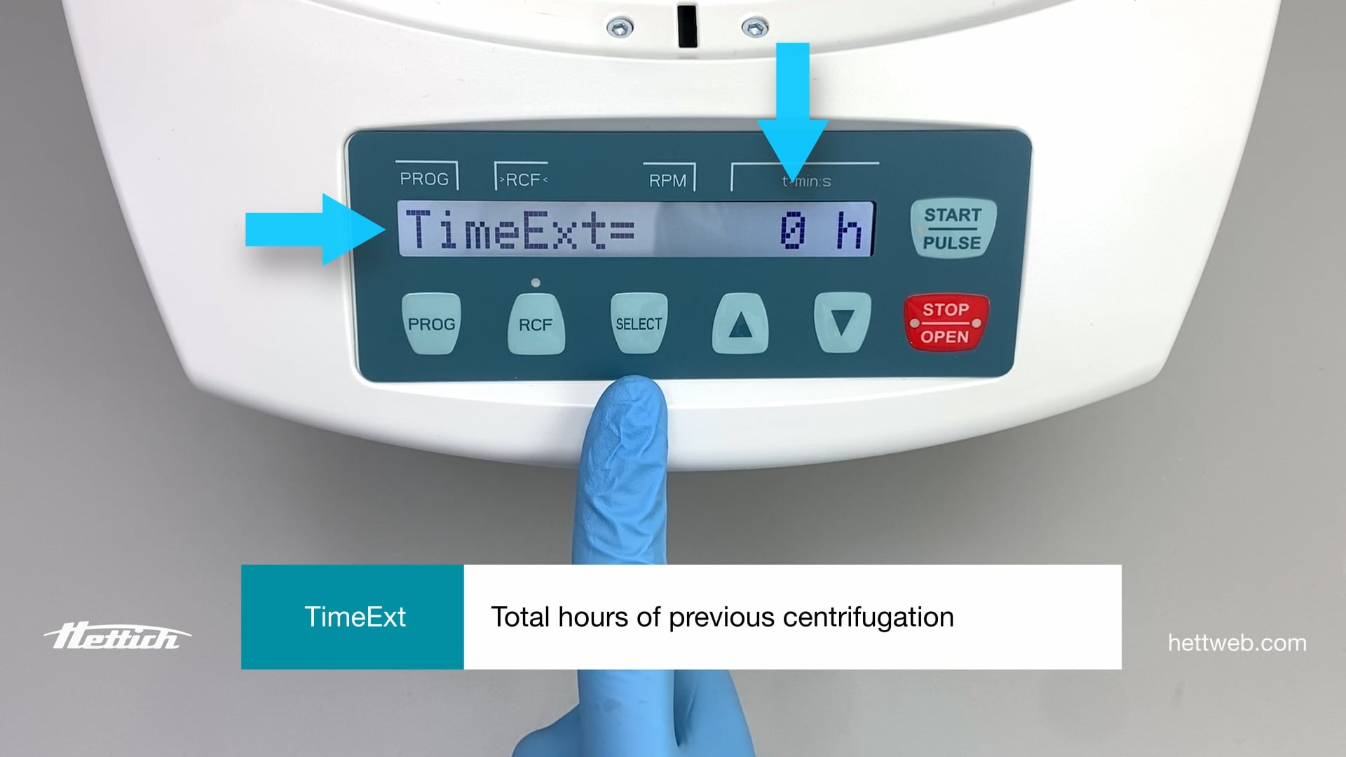 Hettich | M Control Panel | Hours and Cycle Count | Hettich North America
